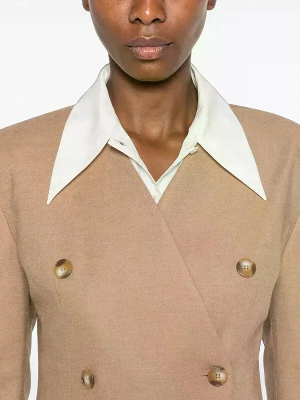 LE SULLY STUDIO Double-breasted Padded Shoulder Blazer