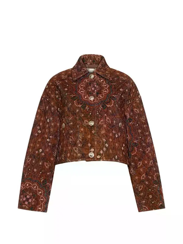 Cara Cara Alejandro Paisley-print Quilted Jacket - Brown