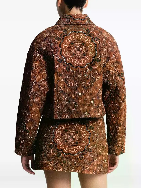 Cara Cara Alejandro Paisley-print Quilted Jacket - Brown