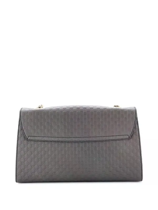 Gucci Microssima Leather Medium Shoulder Bag - Grey