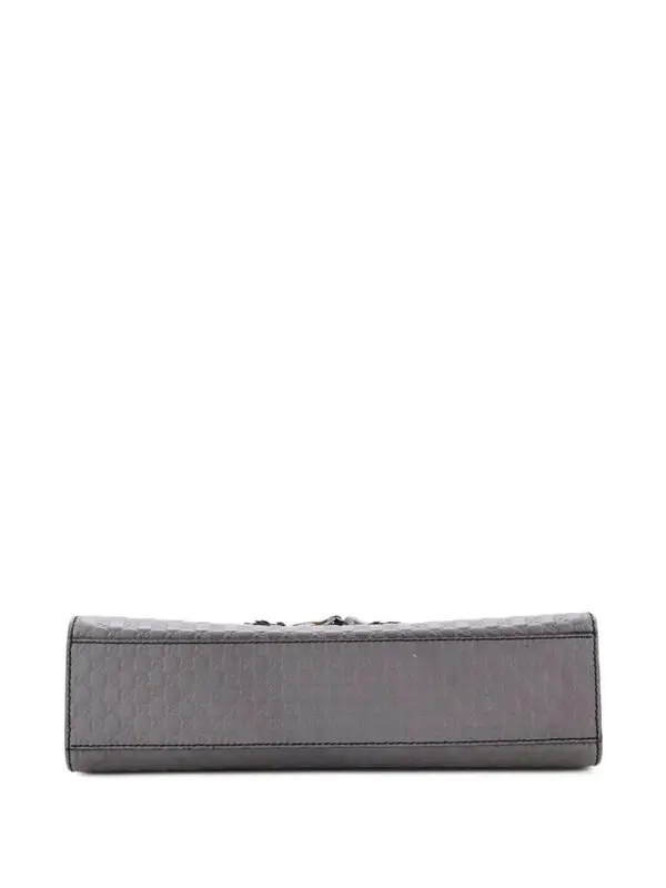 Gucci Microssima Leather Medium Shoulder Bag - Grey