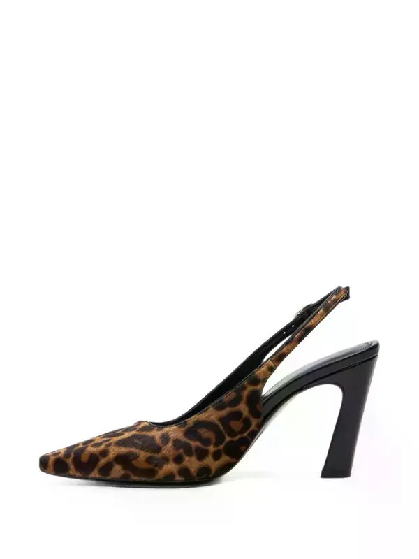 STUART WEITZMAN Leopard Print Slingback Pumps - Brown