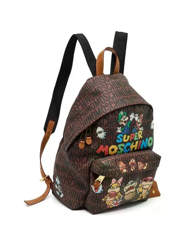 Moschino Super -print Backpack - Brown