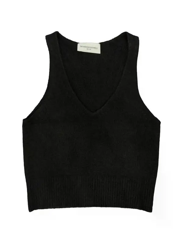 Brandon Maxwell Reese V-neck Knit Top