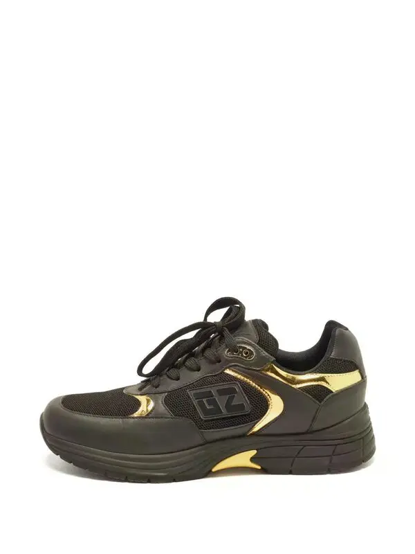 GIUSEPPE ZANOTTI Runner Sneakers With Metallic Paneling - Black
