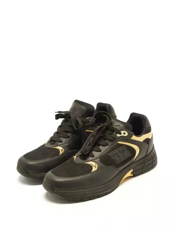 GIUSEPPE ZANOTTI Runner Sneakers With Metallic Paneling - Black