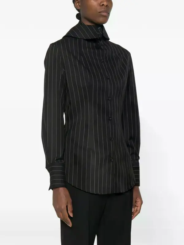 JEAN PAUL GAULTIER Pinstripe Hooded Shirt