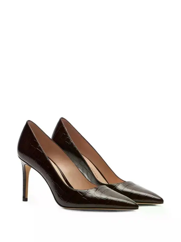 STUART WEITZMAN Crocodile-effect Stiletto Pumps
