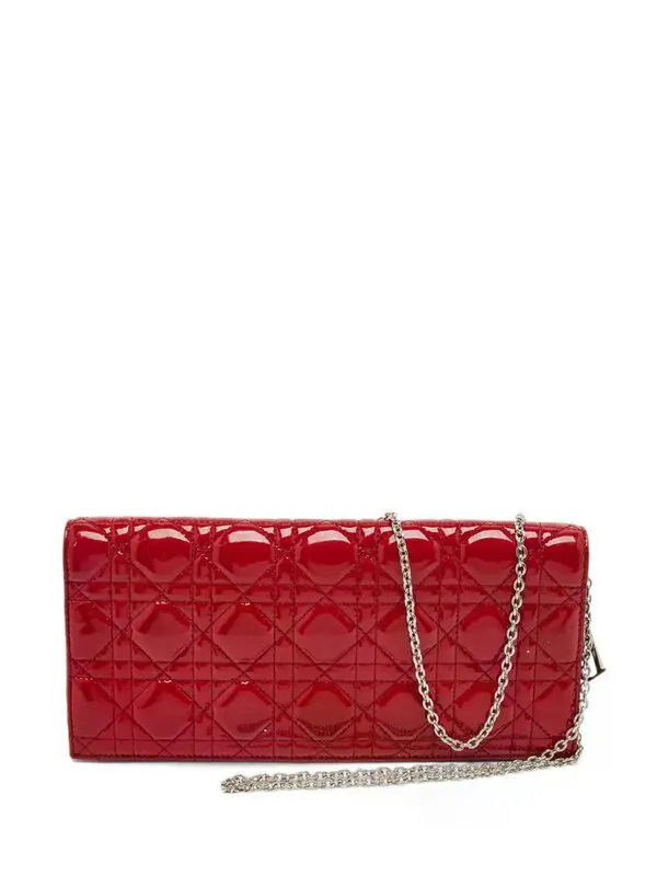 Dior 2015 Lady Cannage Clutch Bag - Red