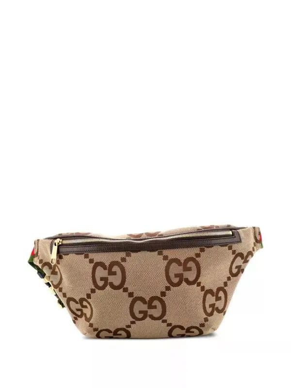Gucci Jumbo Gg Canvas With Leather Large Belt Bag