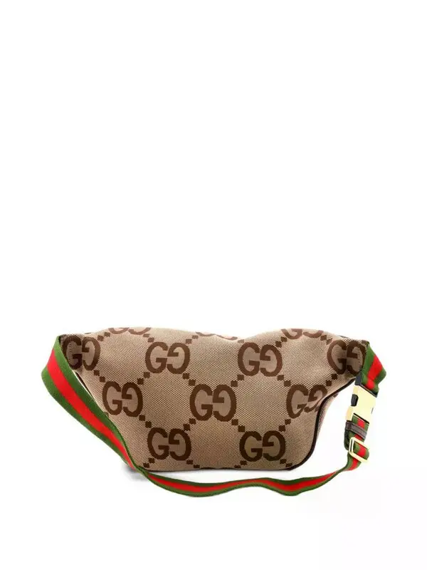 Gucci Jumbo Gg Canvas With Leather Large Belt Bag