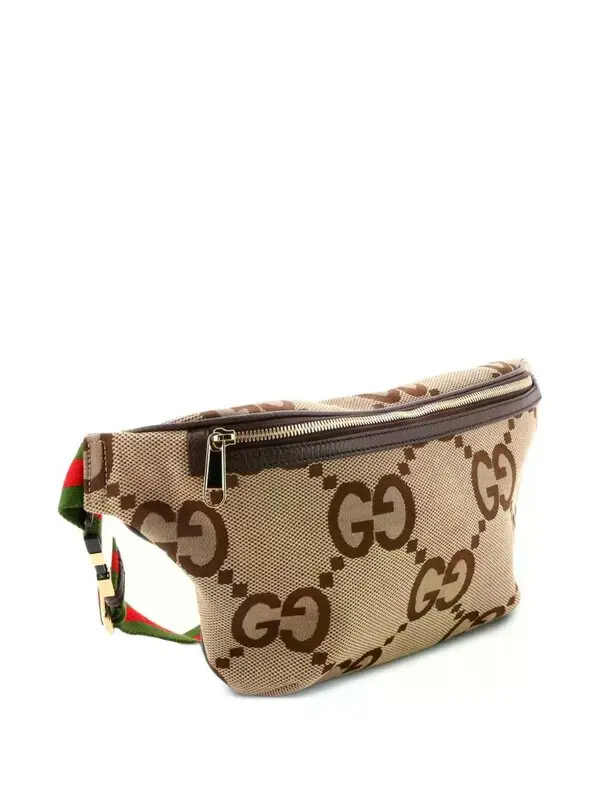 Gucci Jumbo Gg Canvas With Leather Large Belt Bag