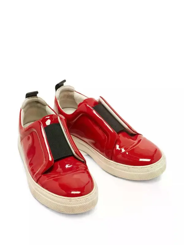 Pierre Hardy Patent Leather Slip-on Sneakers