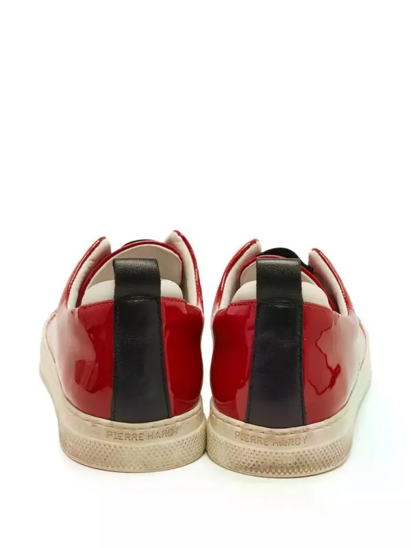 Pierre Hardy Patent Leather Slip-on Sneakers - Red