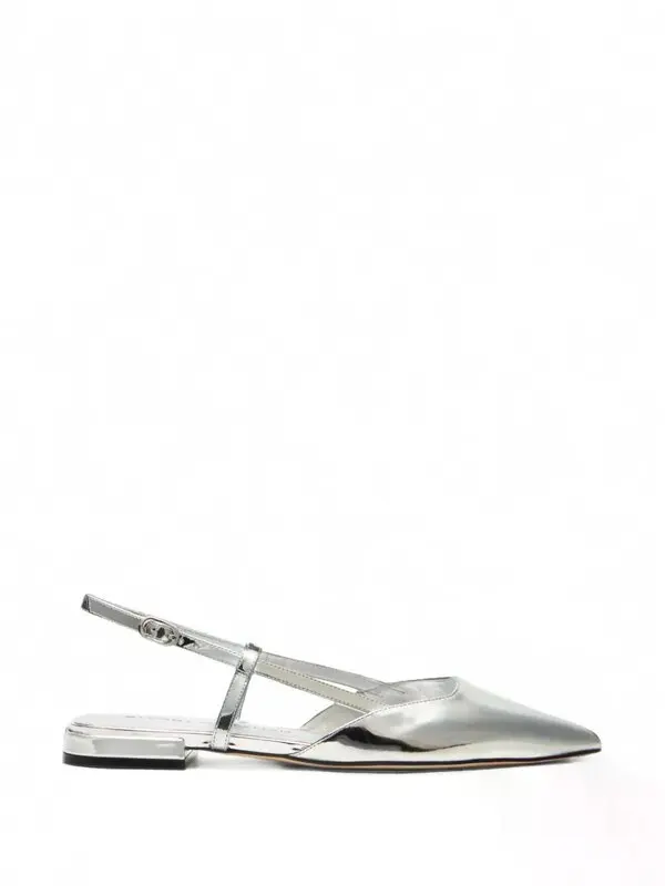 STUART WEITZMAN Vinnie Metallic Slingback Pumps - Silver