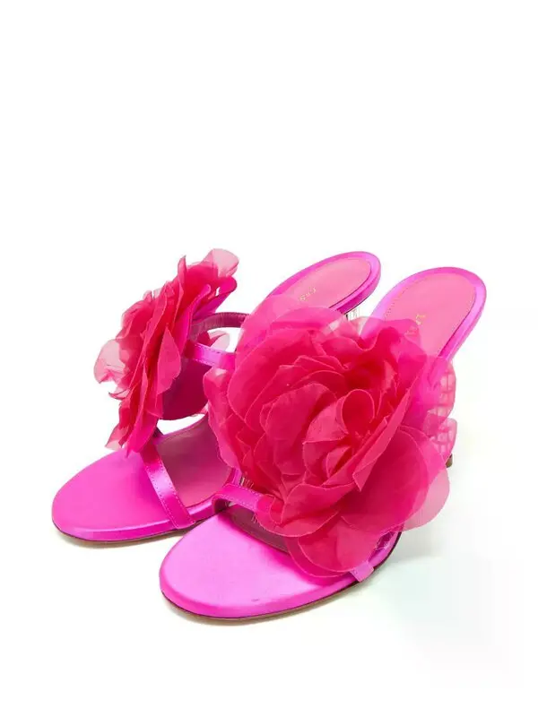 LE SILLA Rose Appliqué High Heel Sandals