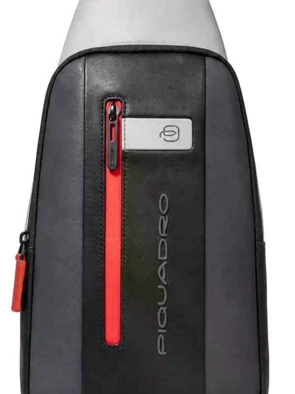 PIQUADRO Logo-print Leather Backpack