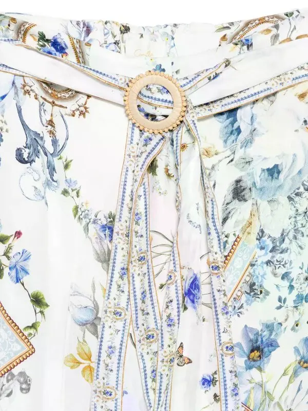 Camilla Floral Print Belted Palazzo Pants