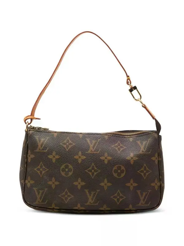 LOUIS VUITTON 1999 Monogram Pochette Accessoires Shoulder Bag - Brown