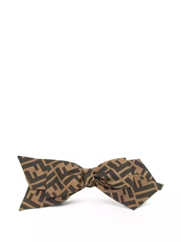Fendi Ff-logo Hair Clip - Brown