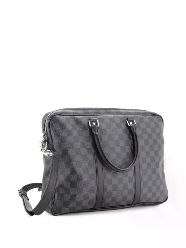 LOUIS VUITTON Porte-documents Voyage Damier Graphite Pm Briefcase - Black