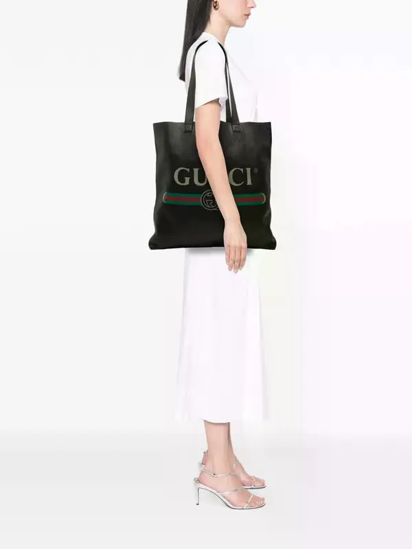 Gucci 2016-2026 Calfskin Logo Tote Bag