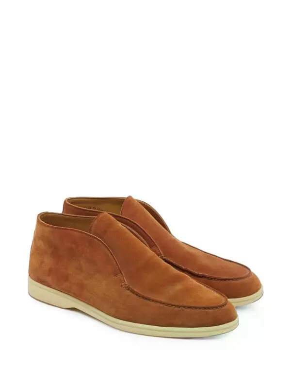 Loro Piana Open Walk Suede Ankle Boots