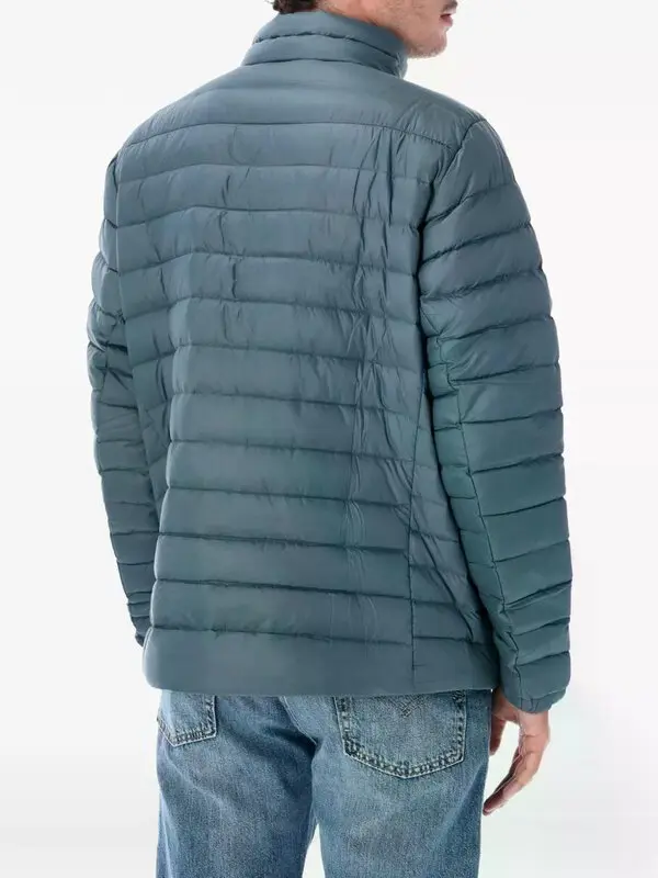 Patagonia Quilted Logo Patch Padded Coat - Blue