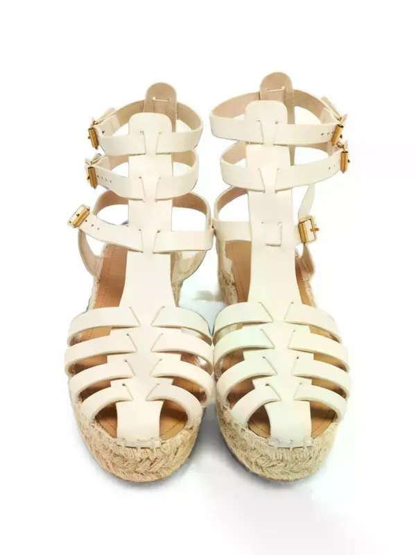 Dior Strappy Cage Espadrilles - White