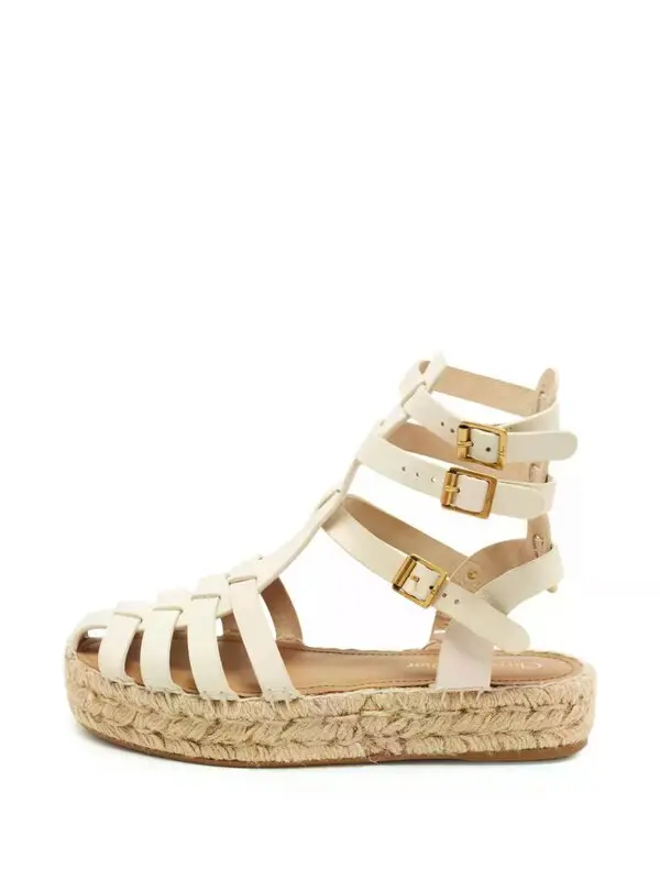 Dior Dioriviera Marine Cage-straps Flat Espadrilles - White