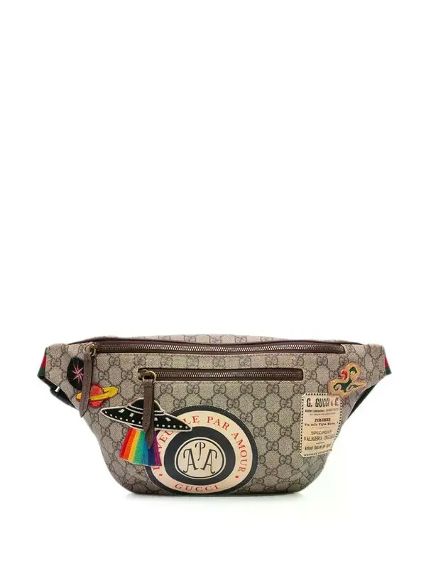 Gucci Gg Supreme Courrier Web Belt Bag - Neutrals