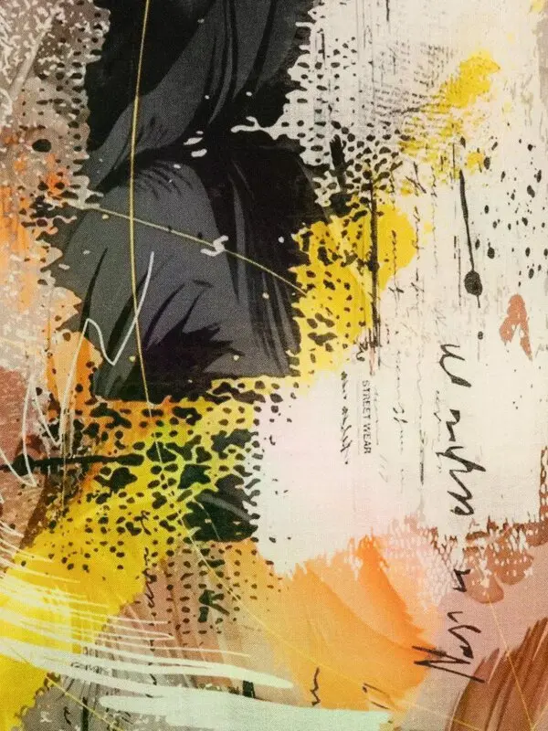 D'ANIELLO Abstract-print Frayed Scarf