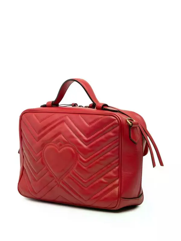 Gucci Small Gg Marmont Matelassé Leather Top Handle Satchel