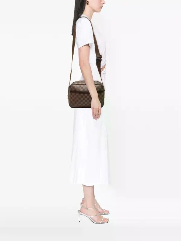 LOUIS VUITTON Damier Ebene Reporter Pm Crossbody Bag