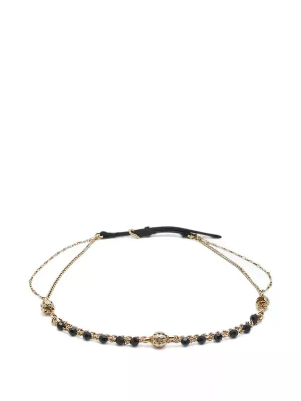 Dolce & Gabbana Embellished Chain Detail Leather Belt - Gold