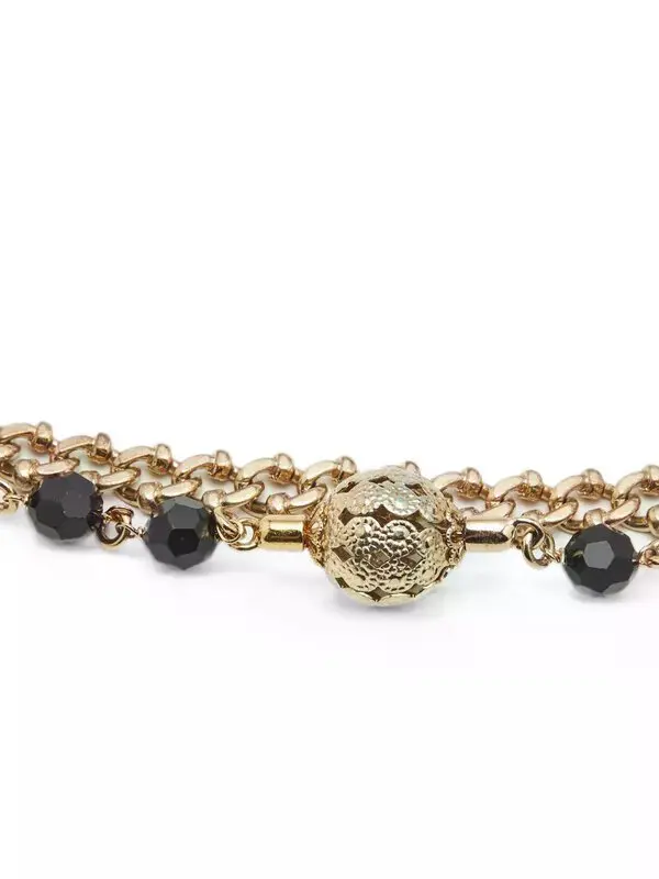Dolce & Gabbana Embellished Chain Detail Leather Belt