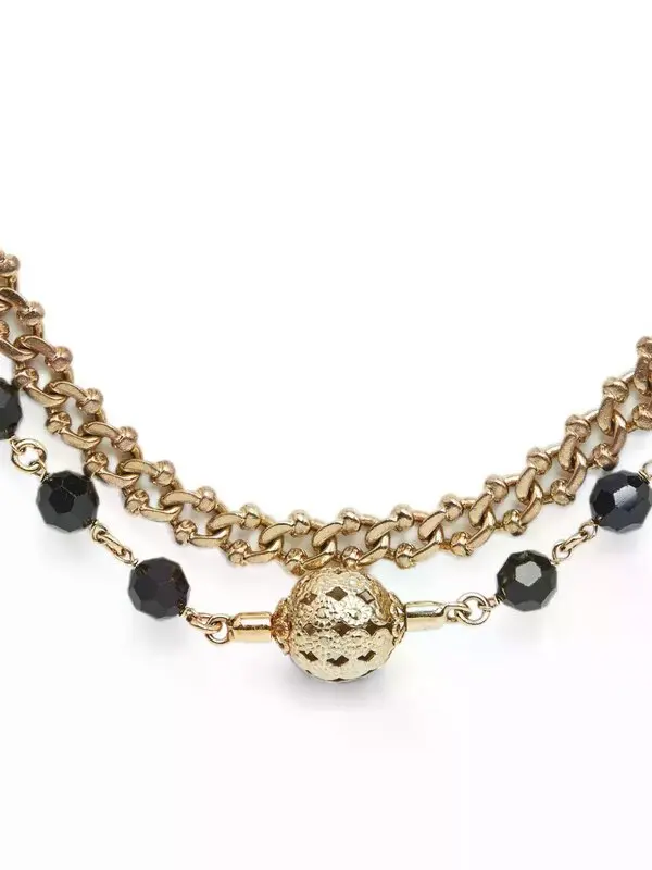 Dolce & Gabbana Embellished Chain Detail Leather Belt