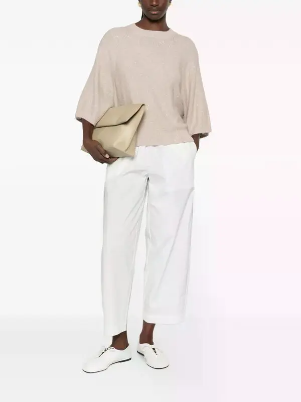 Fabiana Filippi Sequin-embellished Raglan-sleeve Sweater