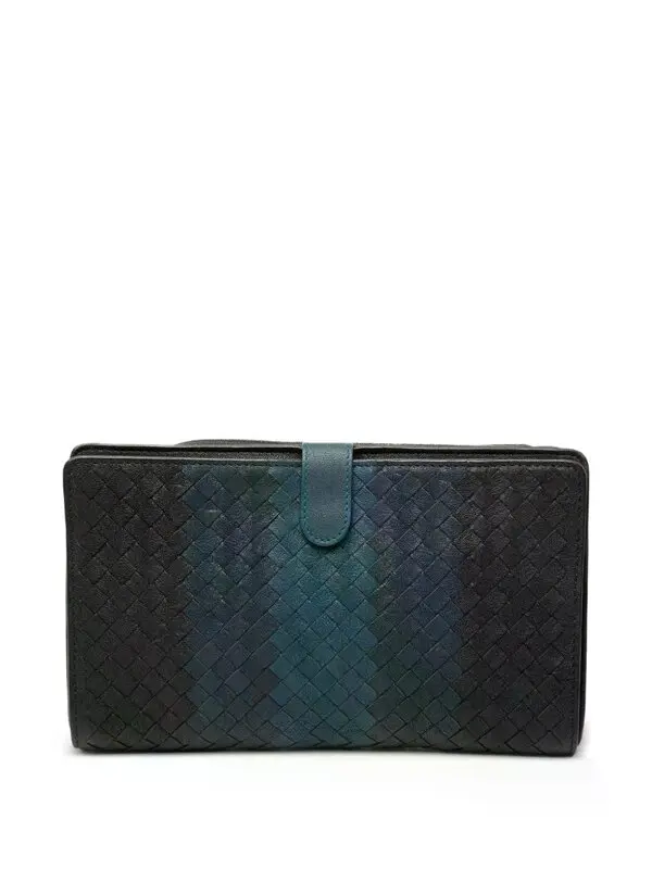 Bottega Veneta 2012-2026 Tricolor Nappa Intrecciato Multifunction Clutch Bag - Black