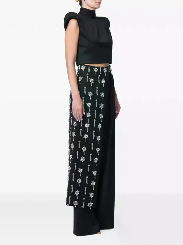 M.MARQUISE Kya Crystal-embellished Maxi Overskirt