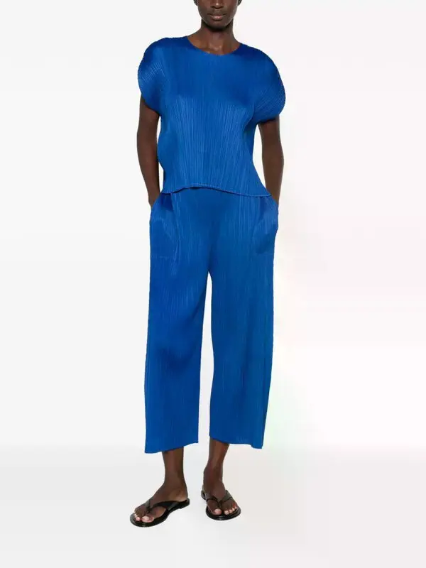 Issey Miyake Pleated Blouse - Blue