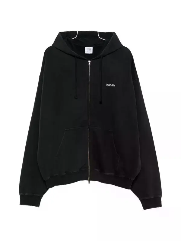 Vetements Logo-print Zip-up Hoodie