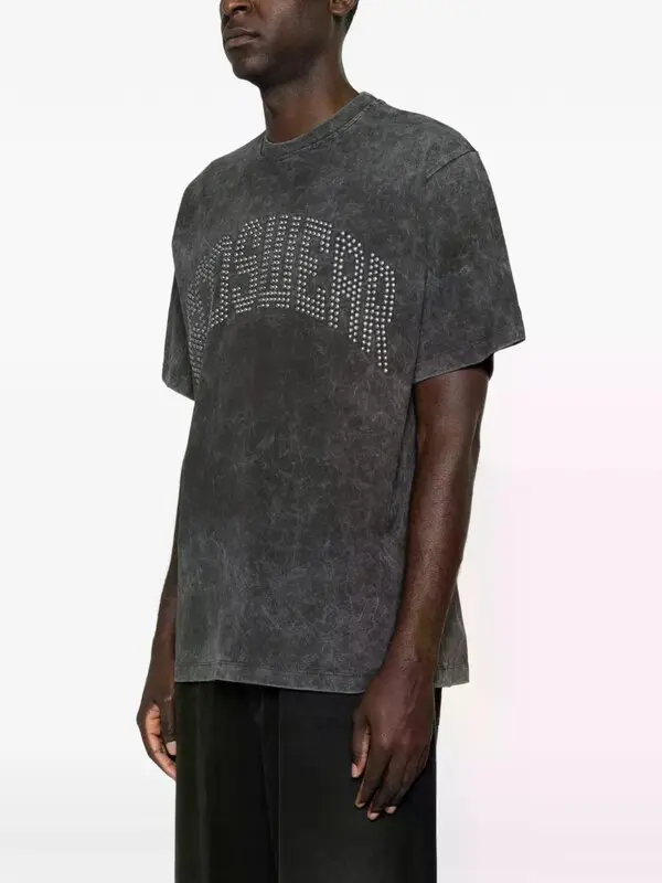 Gcds Stud-embellished Acid-wash T-shirt