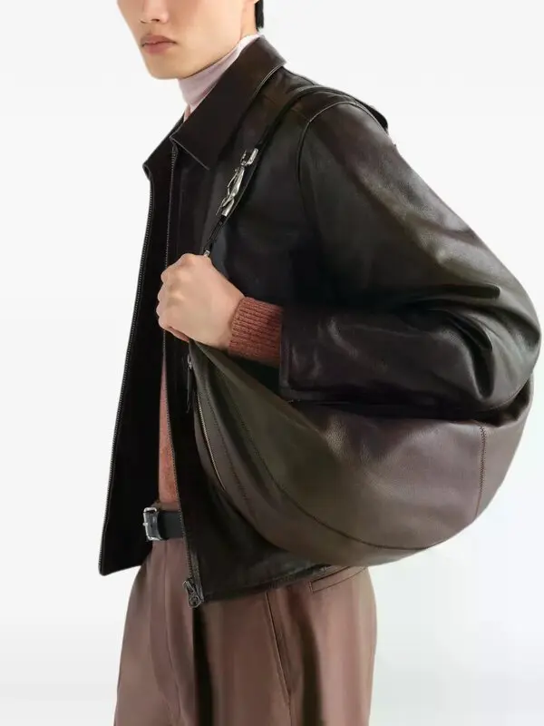 LEMAIRE Large Quiver Clip Bag In Leather