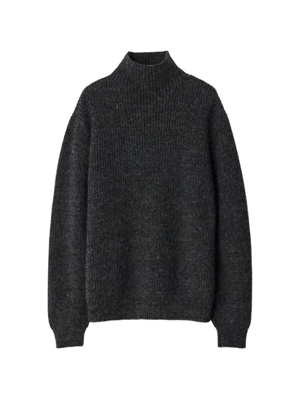 LEMAIRE Lemamre High-neck Yak Alpaca Sweater - Grey