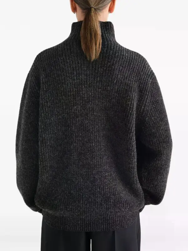LEMAIRE Lemamre High-neck Yak Alpaca Sweater - Grey