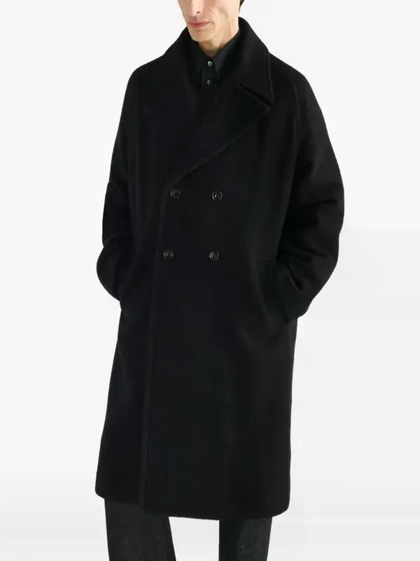 LEMAIRE Double-breasted Felted Wool And Alpaca Blend Coat