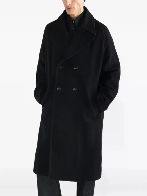 LEMAIRE Double-breasted Felted Wool And Alpaca Blend Coat