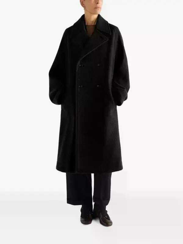 LEMAIRE Double-breasted Felted Wool And Alpaca Blend Coat