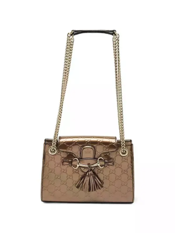 Gucci Guccissima Leather Small Emily Shoulder Bag - Brown
